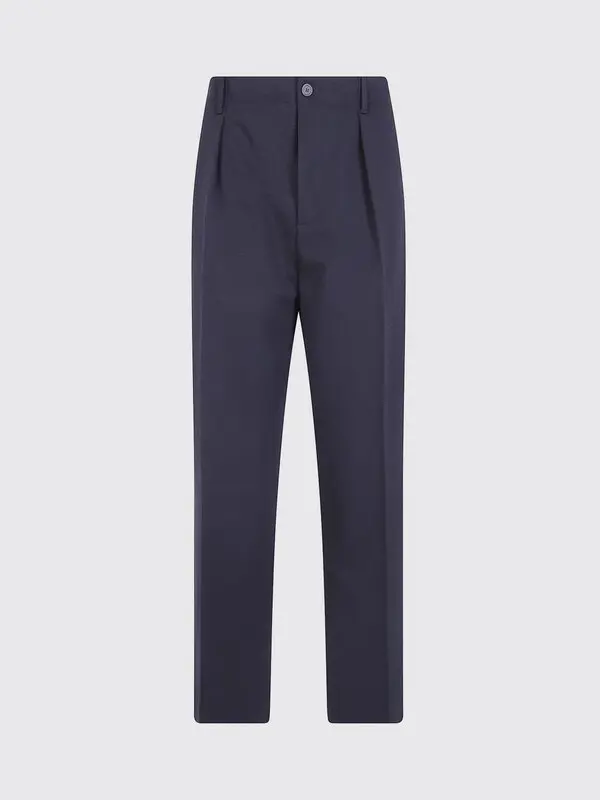 SEMICOUTURE High-waisted Pleated Trousers In Viscose Blend - Black