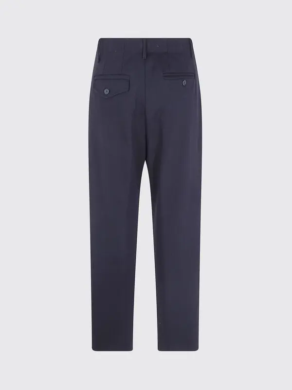 SEMICOUTURE High-waisted Pleated Trousers In Viscose Blend - Black