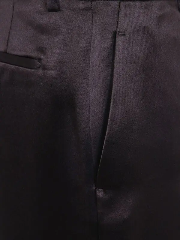 TOM FORD High-waisted Silk Wide-leg Tailored Trousers