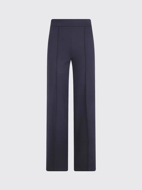 SEMICOUTURE High-waisted Wide-leg Trousers In Stretch Viscose Jersey - Black