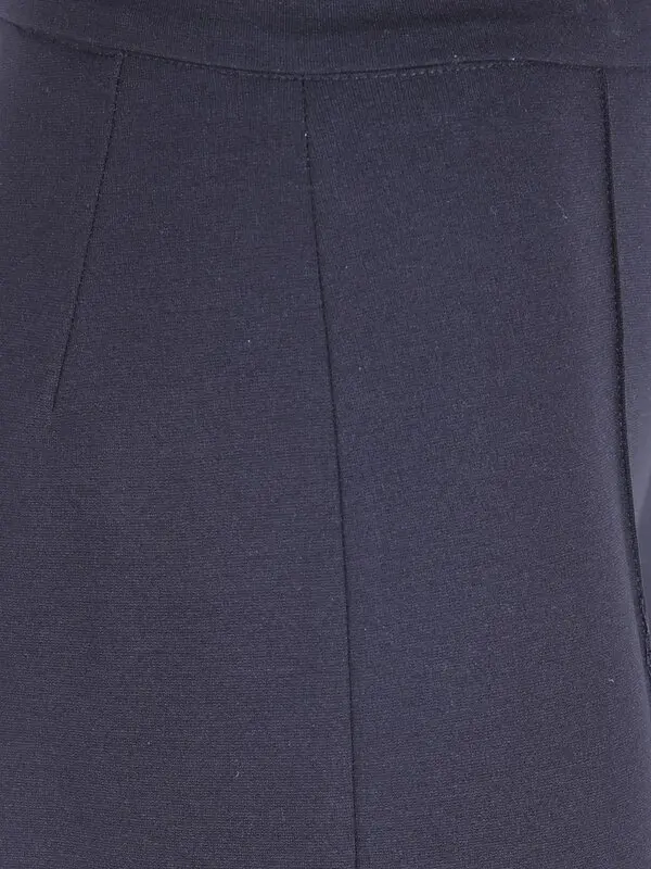 SEMICOUTURE High-waisted Wide-leg Trousers In Stretch Viscose Jersey - Black
