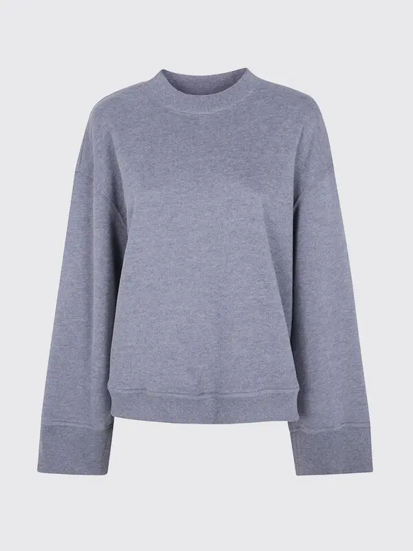 THE FRANKIE SHOP Oversized Crewneck Sweatshirt In Cotton-modal With Drop Shoulders