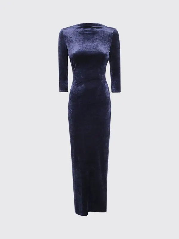 Giorgio Armani Slim Fit Velvet Midi Sheath Dress With V-back