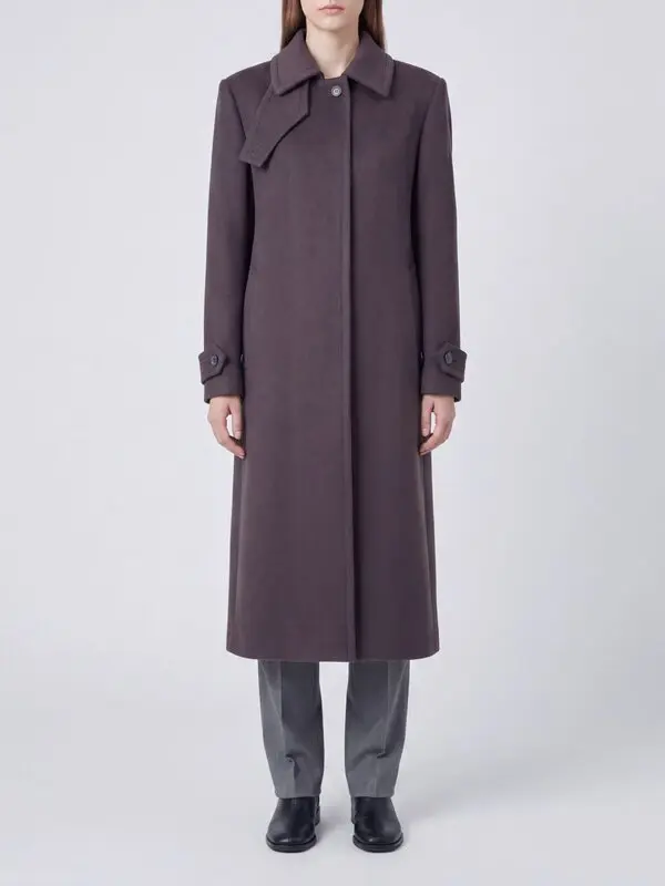 Tagliatore Single-breasted Virgin Wool And Cashmere Coat - Brown