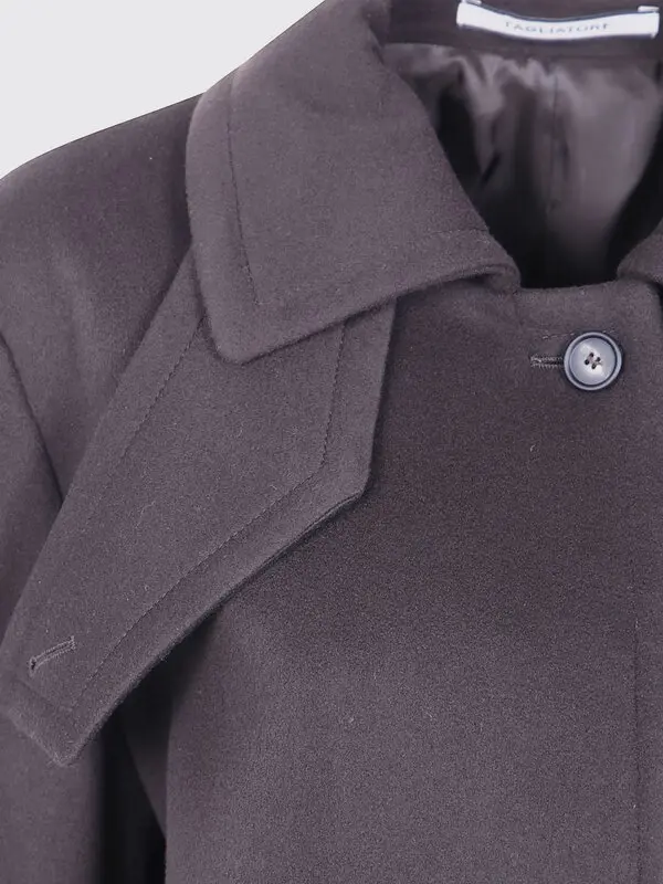 Tagliatore Single-breasted Virgin Wool And Cashmere Coat - Brown