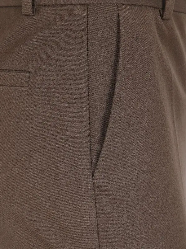 JOSEPH High-waisted Flared Tailored Trousers In Viscose And Cotton Blend