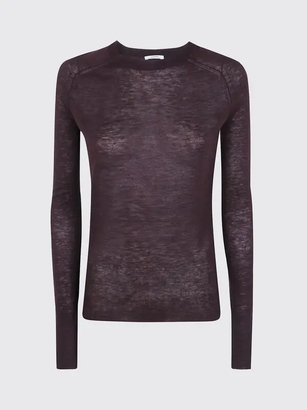JOSEPH Sheer Slim Fit Crewneck Jumper In Cashmere With Ribbed Edges