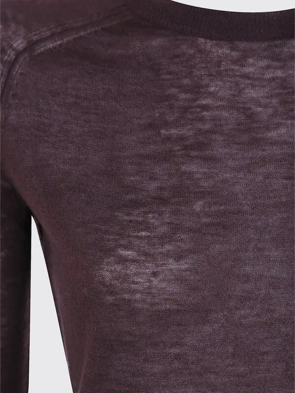 JOSEPH Sheer Slim Fit Crewneck Jumper In Cashmere With Ribbed Edges