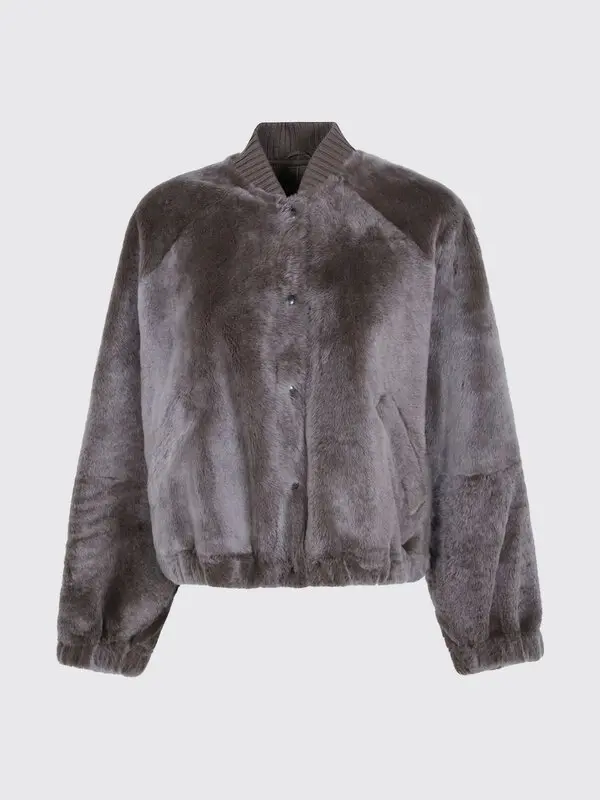 Brunello Cucinelli Short Relaxed-fit Fur Bomber Jacket With Dropped Shoulders