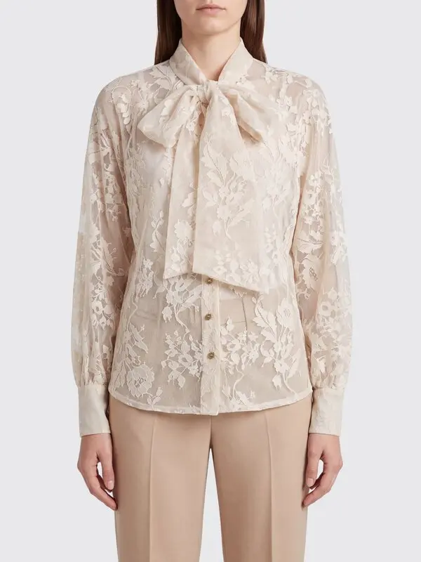 Zimmermann Lace Shirt With Pussy Bow
