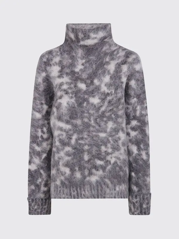 JOSEPH Abstract Pattern Alpaca Blend Turtleneck Jumper