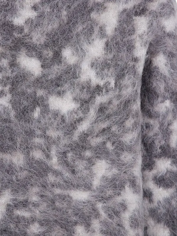JOSEPH Abstract Pattern Alpaca Blend Turtleneck Jumper