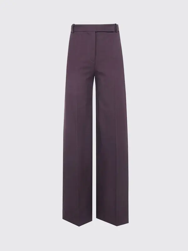 JOSEPH High-waisted Wide Leg Tailored Trousers In Viscose And Cotton Blend - Red