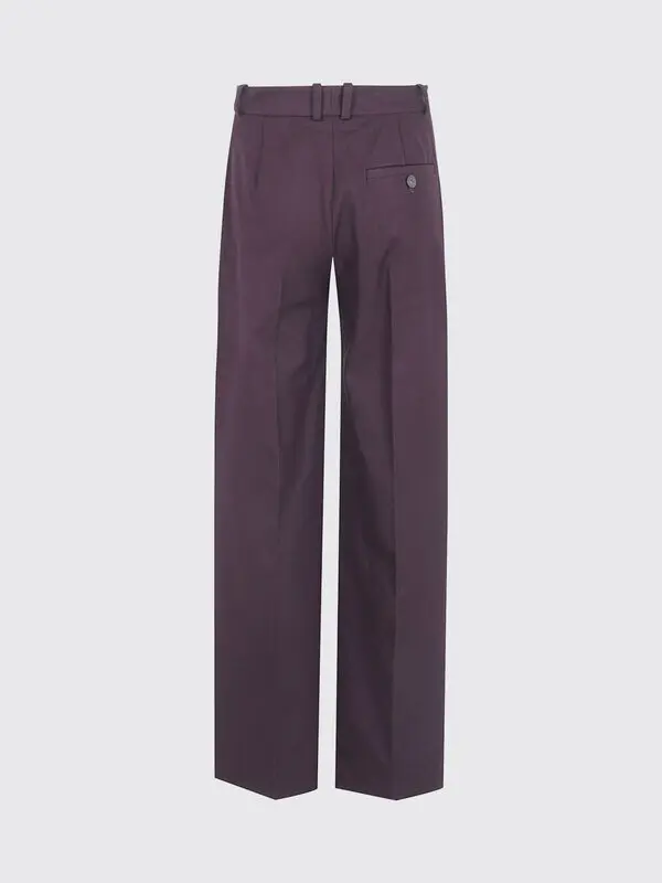 JOSEPH High-waisted Wide Leg Tailored Trousers In Viscose And Cotton Blend - Red