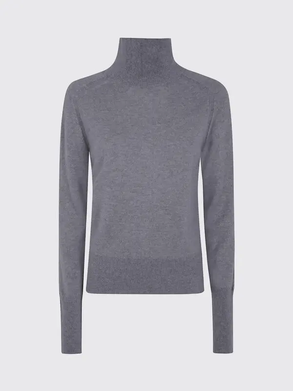 JOSEPH 100% Cashmere Turtleneck Jumper With Long Sleeves And Ribbed Trims - Grey