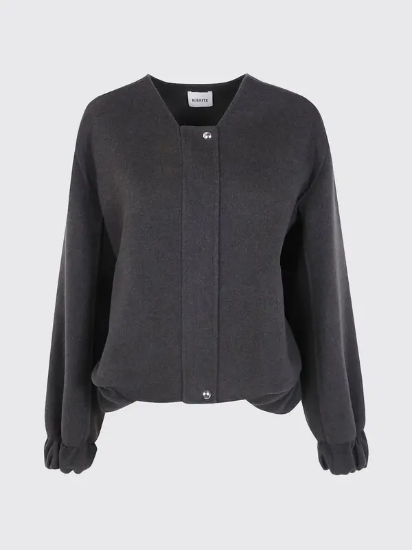 Khaite Cordan Relaxed Fit Wool Bomber Jacket - Green