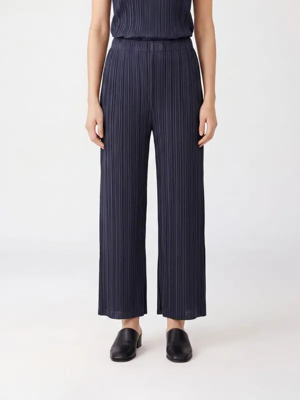 Issey Miyake High-waisted Pleated Crêpe Wide-leg Trousers