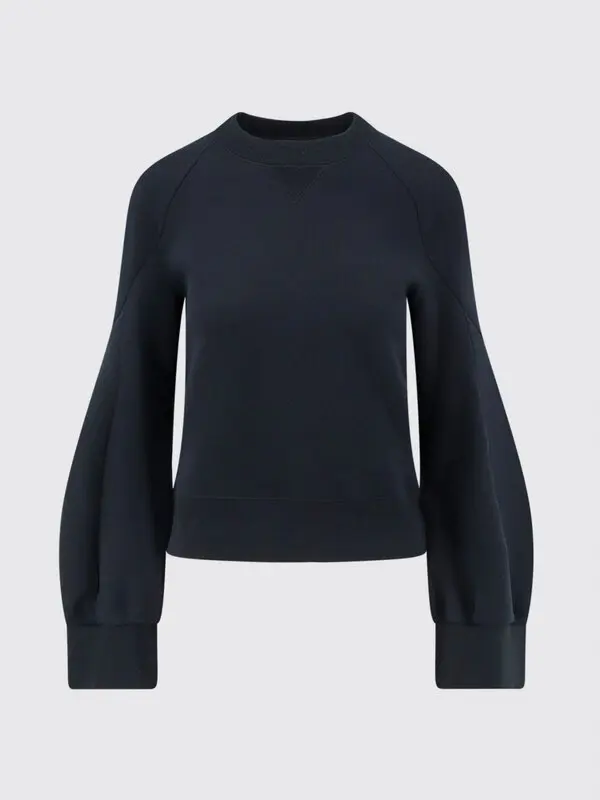 Sacai Crewneck Cotton-blend Sweatshirt - Black