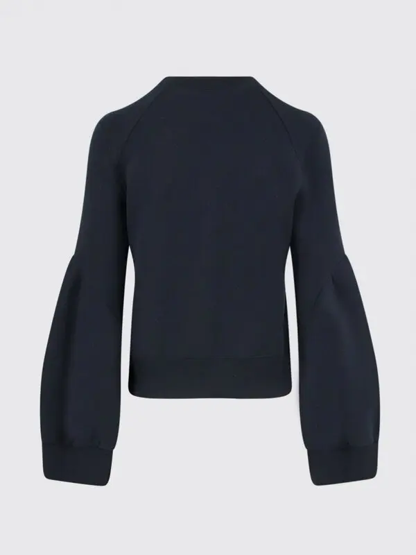 Sacai Crewneck Cotton-blend Sweatshirt - Black