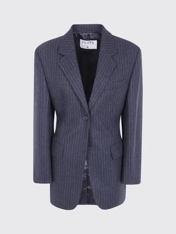 Filippa K Pinstriped Single-breasted Slim Fit Blazer In A Wool Blend