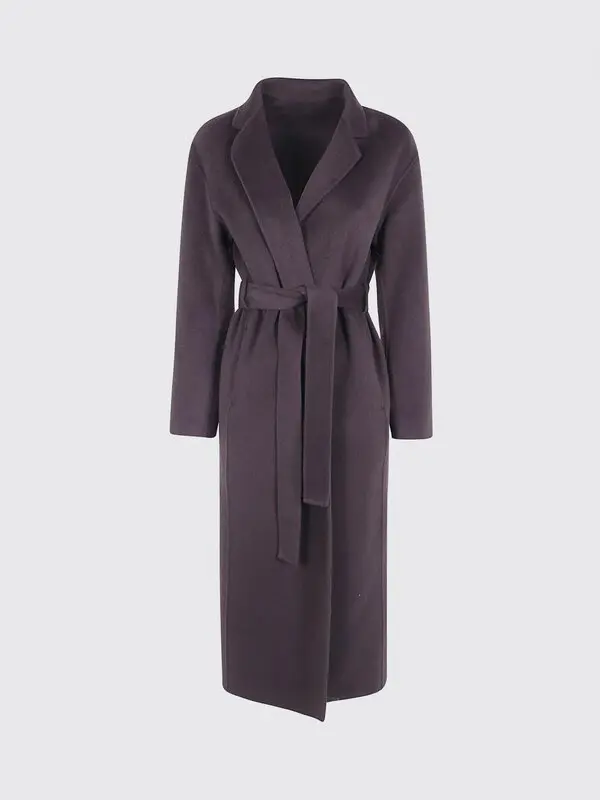 Filippa K Hooded Wool Robe Coat With A Tie-waist Belt