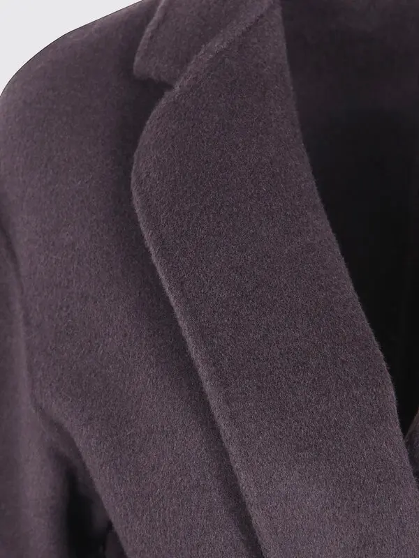 Filippa K Hooded Wool Robe Coat With A Tie-waist Belt