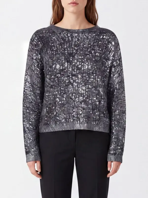 Avant Toi Cashmere And Silk Crewneck Jumper Embellished With Sequin Embroidery