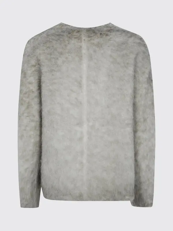 Avant Toi Alpaca Wool-blend Short Coat With Crew Neck And Patch Pockets