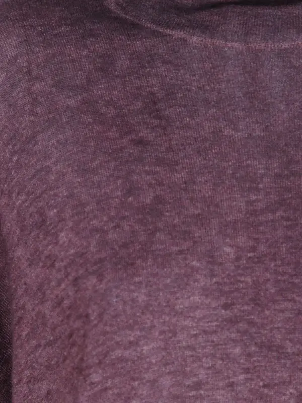 Avant Toi Wool And Cashmere Blend Turtleneck Jumper With Long Sleeves And Ribbed Trims - Red