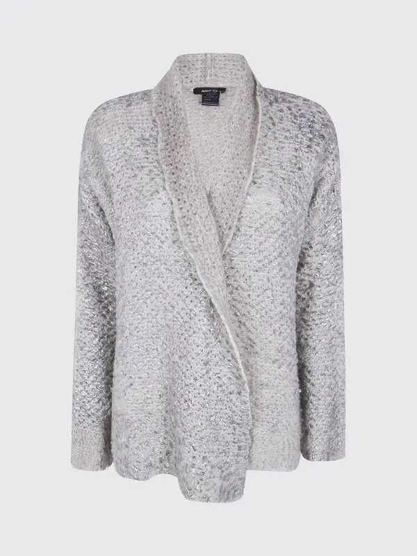 Avant Toi Cashmere And Silk Cardigan With Shawl Collar And Sequin Embroidery