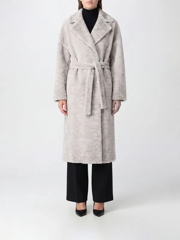 Avant Toi Alpaca Wool Dressing Gown Coat With Hood And Waist Belt - Grey