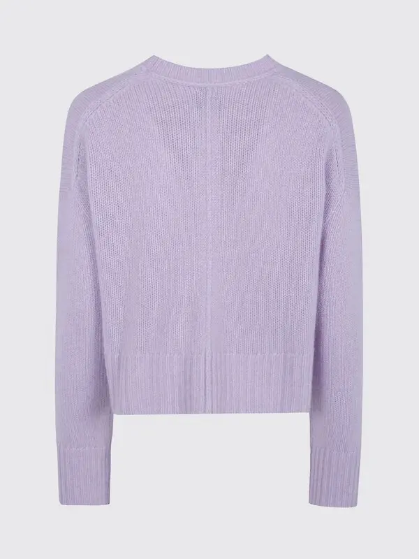 KUJTEN 100% Cashmere Crewneck Jumper With Dropped Shoulders - Pink