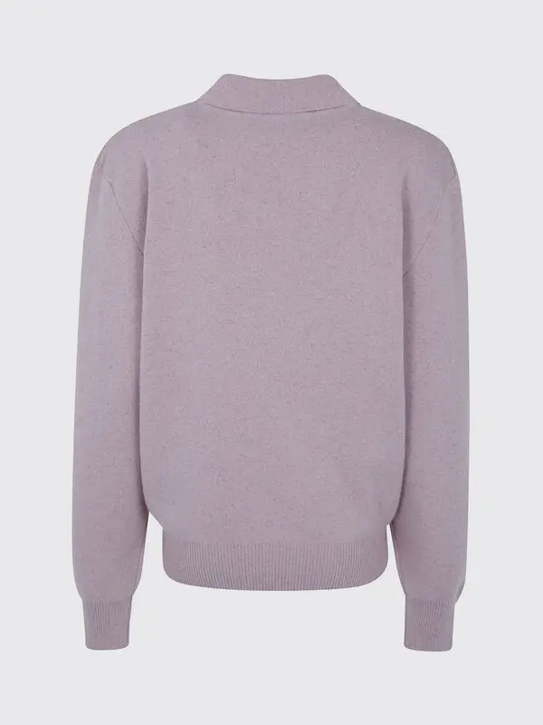 RÓHE Long-sleeved Knit Polo Shirt In Wool, Silk, And Cashmere Blend