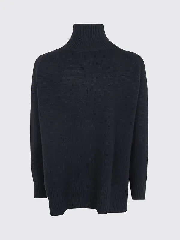 KUJTEN 100% Cashmere Turtleneck Jumper With Long Sleeves And Ribbed Trims - Black
