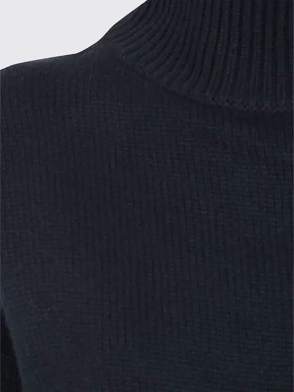KUJTEN 100% Cashmere Turtleneck Jumper With Long Sleeves And Ribbed Trims - Black