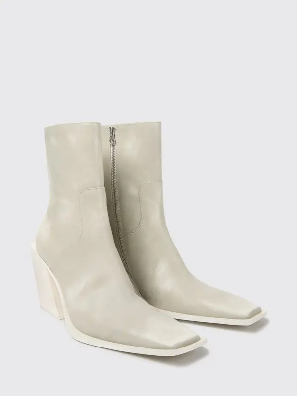 Camper Escandalo Leather Western Boots With Square Toe