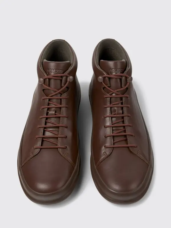 Camper Chasis Sport Smooth Leather Lace-up Ankle Boots With Round Toe