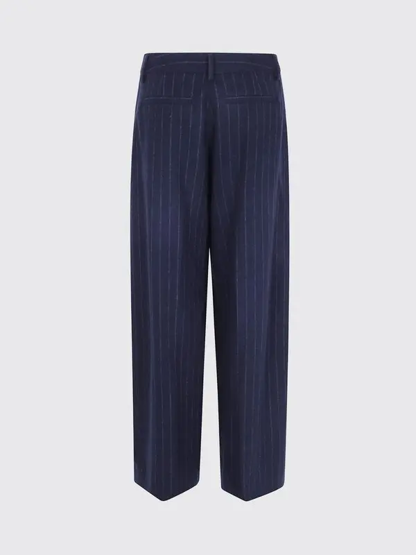 THELATEST Deva High-waisted Pinstriped Wide-leg Trousers In Wool Blend