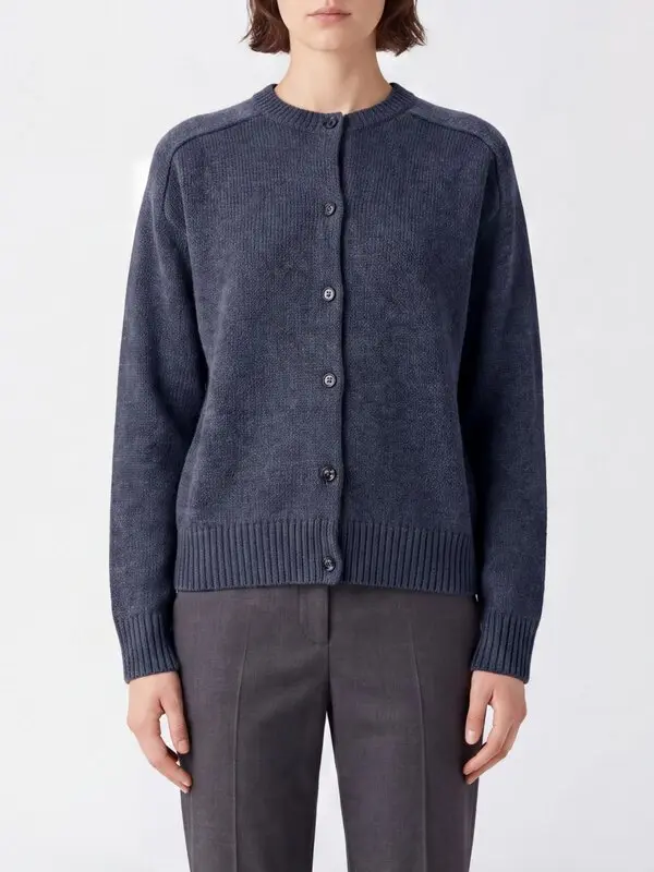Loulou De Saison Wool And Cashmere Crewneck Cardigan - Grey