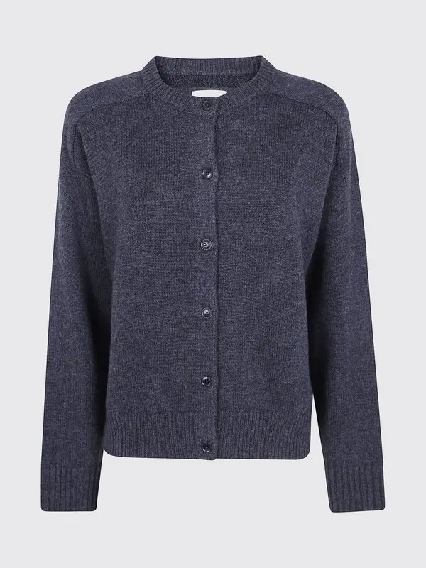 Loulou De Saison Wool And Cashmere Crewneck Cardigan - Grey