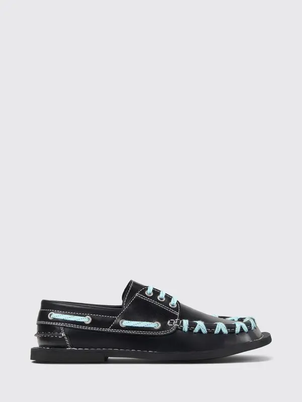 Camper Calfskin Eki Boat Shoes With Embroidery