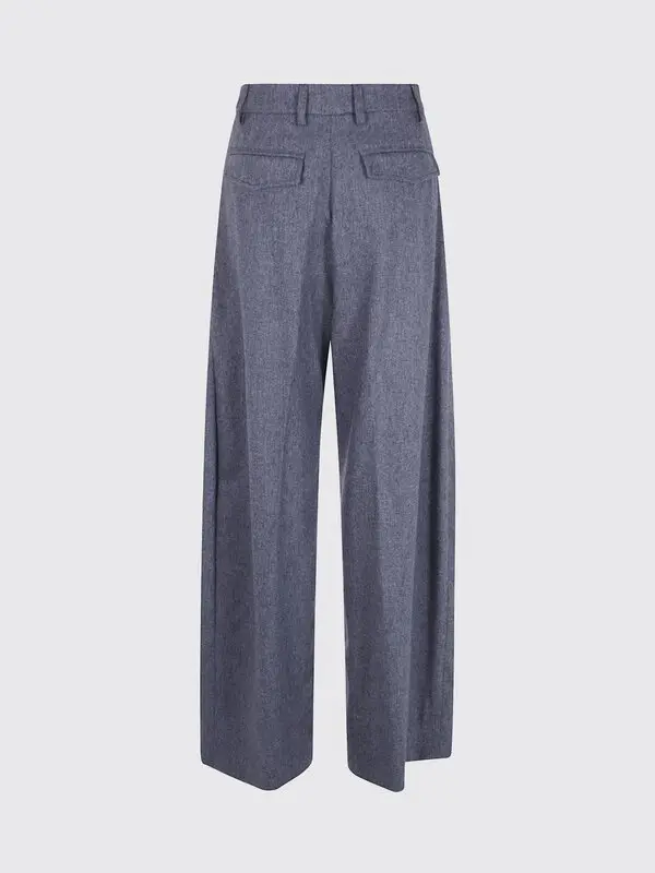 THELATEST Billie High-waisted Wide-leg Pleated Trousers In Wool Blend