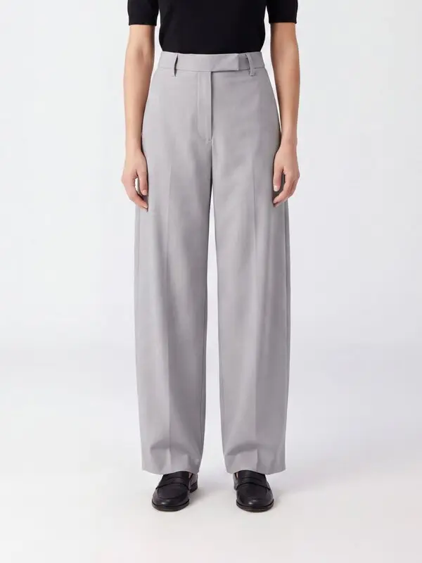 THELATEST Dina High-waisted Baggy Wide-leg Trousers In Virgin Wool Blend - White