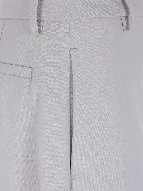 THELATEST Dina High-waisted Baggy Wide-leg Trousers In Virgin Wool Blend - White