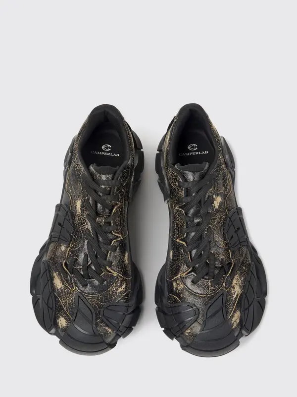 Camper Tormenta Crackled Leather Trainers