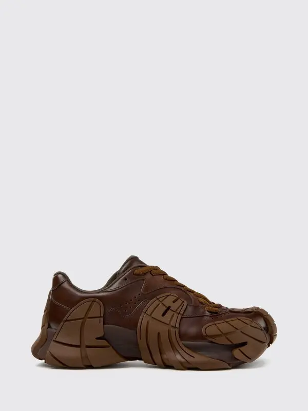 Camper Tormenta Low-top Smooth Calfskin Sneakers With Padded Ankle - Brown