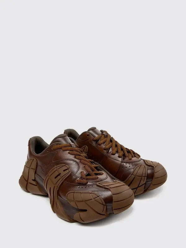 Camper Tormenta Low-top Smooth Calfskin Sneakers With Padded Ankle - Brown