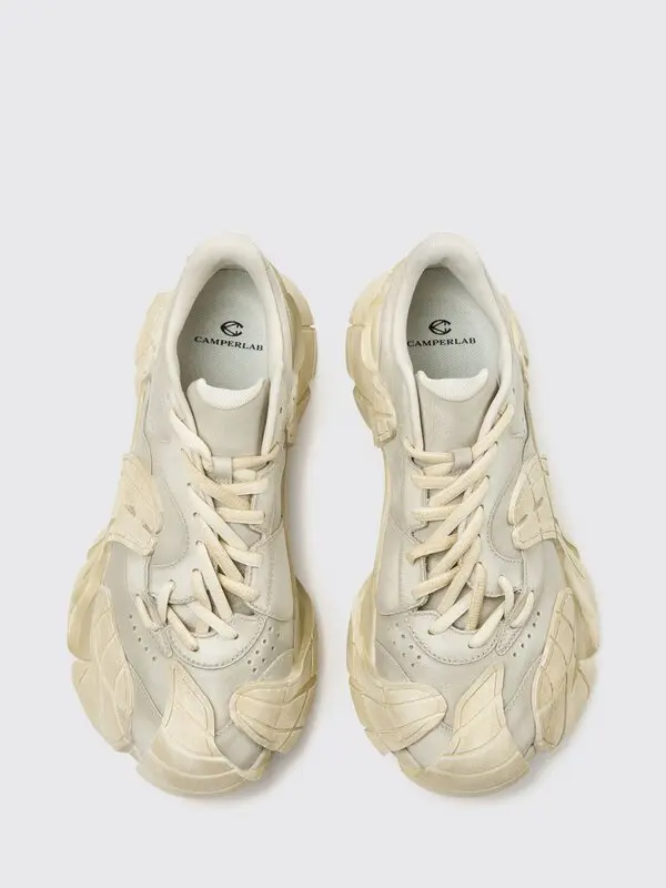 Camper Tormenta Distressed Leather Lace-up Sneakers - Multicolor