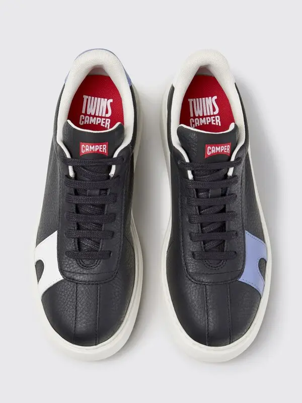 Camper Twins Low-top Calfskin Trainers With Contrast Logo