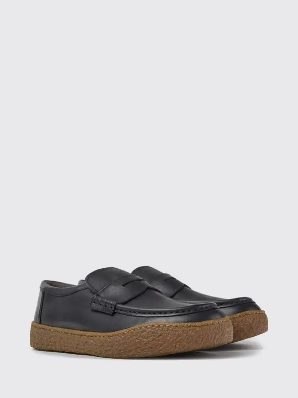 Camper Peu Terreno Leather Loafers With Strap And Apron Seam